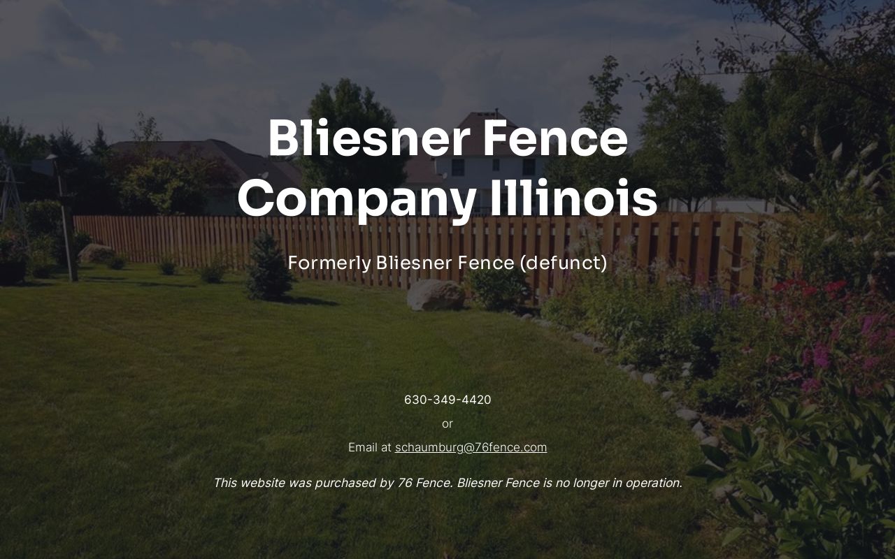 Bliesner Fence Company Illinois